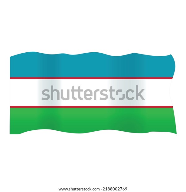 Independent Flag Icon Cartoon Vector Uzbekistan Stock Vector (Royalty ...