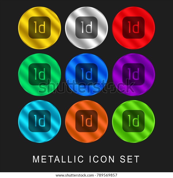Indesign 9 Color Metallic Chromium Icon: เวกเตอร์สต็อก (ปลอดค่า ...