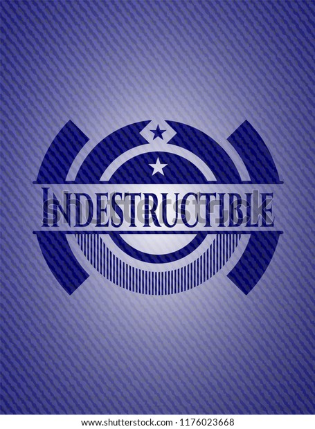 Indestructible Badge Jean Texture Stock Vector (Royalty Free ...
