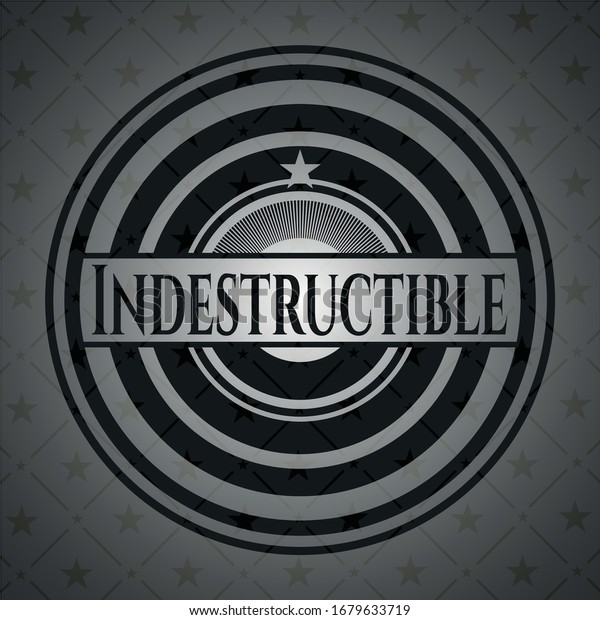 Indestructible Black Emblem Vintage Vector Illustration Stock Vector ...