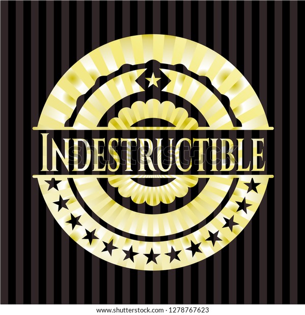 Indestructible Gold Shiny Emblem Stock Vector (Royalty Free) 1278767623 ...