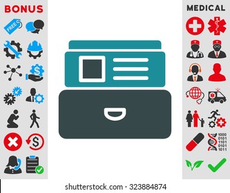 Index Box Vector Icon Style Bicolor Stock Vector (Royalty Free ...