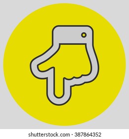 Index Finger Pointing Down Hand Gestures Stock Vector (Royalty Free ...