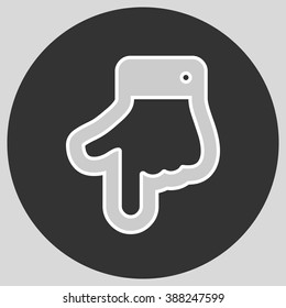 Index Finger Pointing Down Hand Gestures: vector de stock (libre de ...