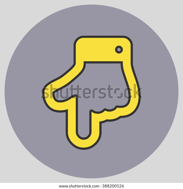 Index Finger Pointing Down Hand Gestures Stock Vector (Royalty Free ...