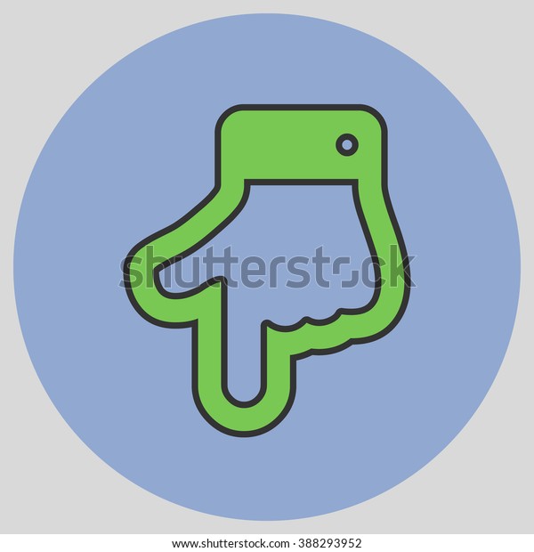 Index Finger Pointing Down Hand Gestures Stock Vector (Royalty Free ...
