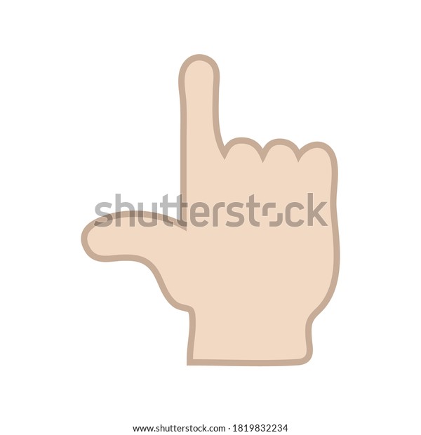 Index Finger Symbol Number One Cartoon Stock Vector (Royalty Free ...
