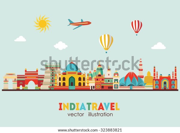 India Detailed Skyline Vector Illustration Stock Vector (Royalty Free ... India Detailed Skyline Vector Illustration Stock Vector (Royalty Free ...