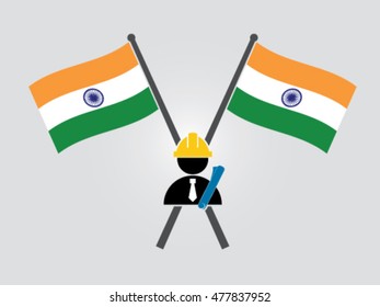 Tri Colored Indian Flag Isolated On Stock Vector (Royalty Free) 1792428784