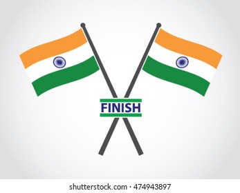 India Emblem Finish Line Stock Vector (Royalty Free) 474943897 ...