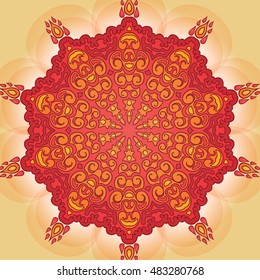 India Fire Background Hand Drawn Vector Stock Vector (Royalty Free ...