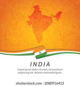 India Flag Map Poster Vector Stock Vector (Royalty Free) 2080916413 ...