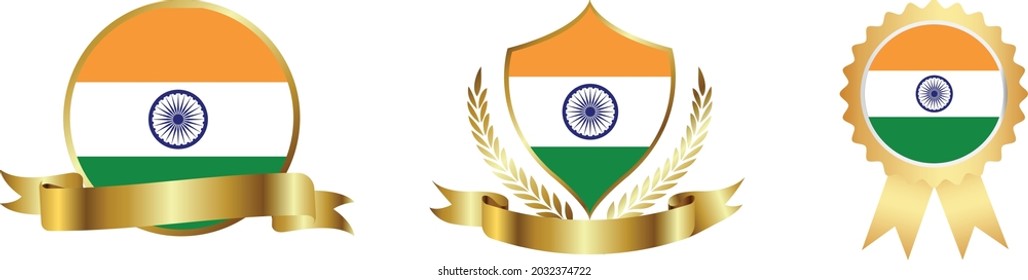 India Flags Symbols Countries Map Stock Vector (Royalty Free ...