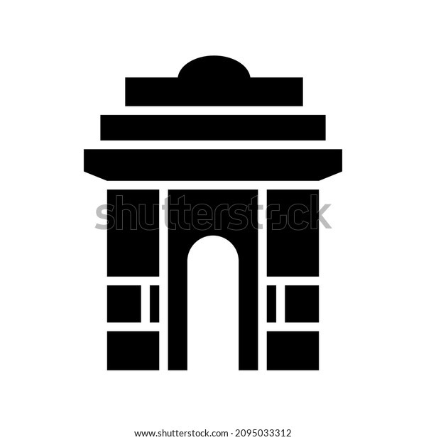 India Gate Icon Logo Isolated Sign Stock Vector (Royalty Free ...