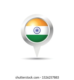 India Location Icon Vector Design India Stock Vector (Royalty Free ...