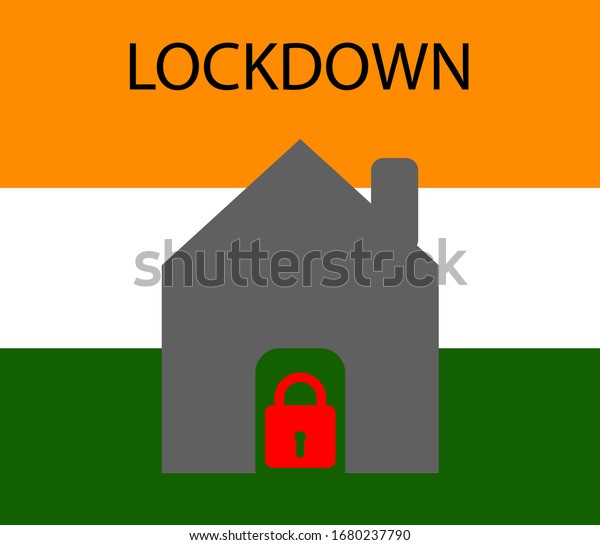 India Lockdown Concept Coronavirus Lockdown Icon Stock Vector (Royalty ...