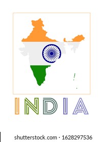 India Logo Map India Country Name Stock Vector (Royalty Free ...