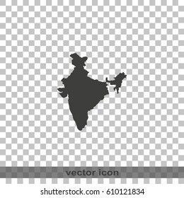 India Map Isolated On Transparent Background: เวกเตอร์สต็อก (ปลอดค่า ...