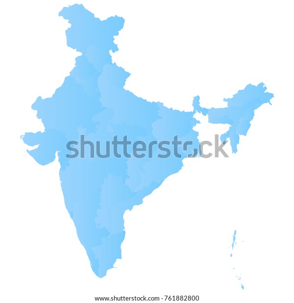 India Map Blue Pastel Graphic Background Stock Vector (Royalty Free ...