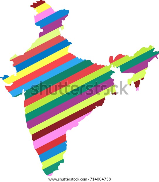 India Map India Color India Logo 库存矢量图（免版税）714004738 | Shutterstock