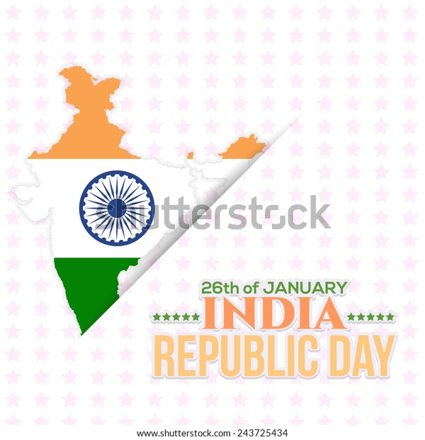 India Map Concept Republic Day Celebration Stock Vector (Royalty Free ...
