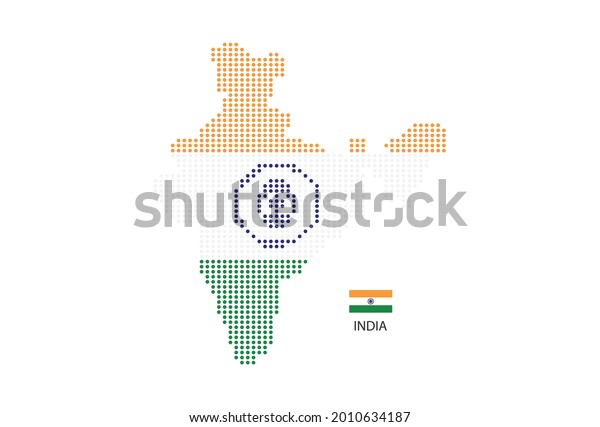 India Map Design By Color India Stock Vector (Royalty Free) 2010634187 ...