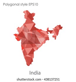 India Map Red Color 库存矢量图（免版税）604375547 | Shutterstock
