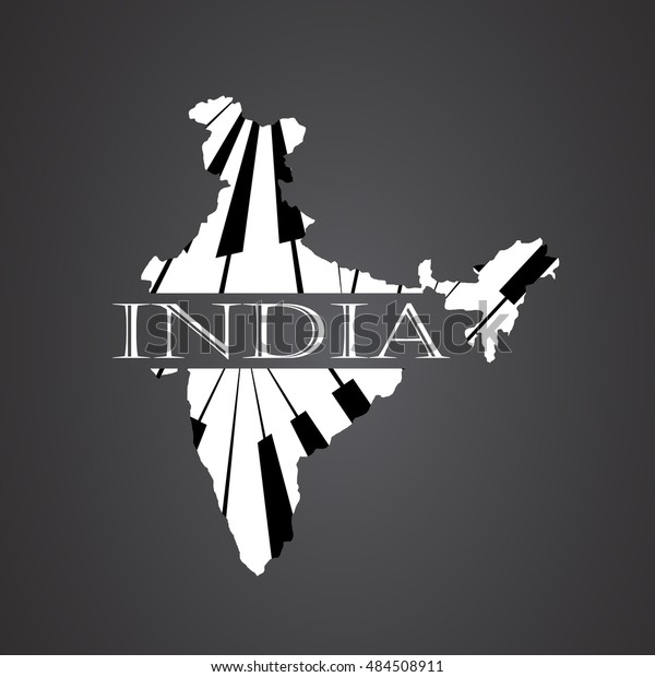 India Map Logo Made Piano: Vector có sẵn (miễn phí bản quyền) 484508911 ...