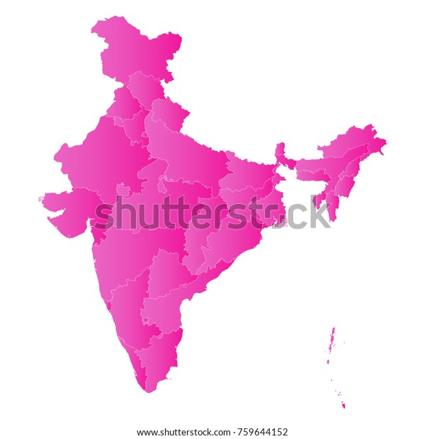 India Map Pink Pastel Graphic Background Stock Vector (Royalty Free ...