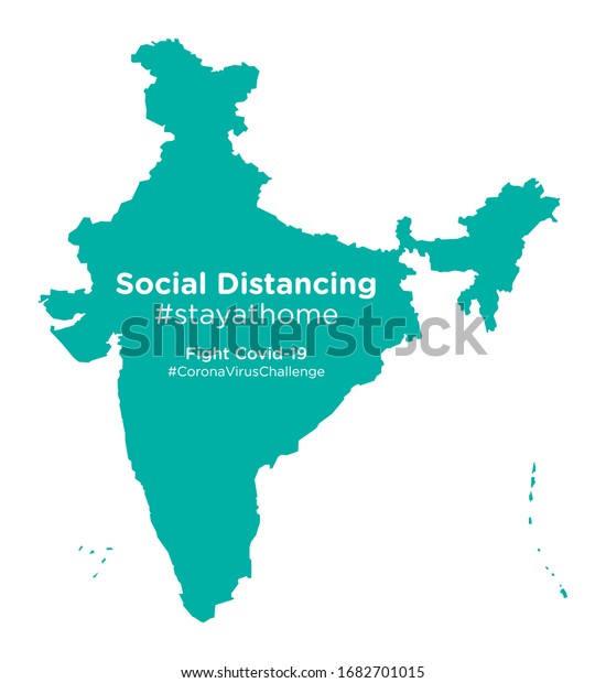 India Map Social Distancing Stay Home: เวกเตอร์สต็อก (ปลอดค่าลิขสิทธิ์ ...