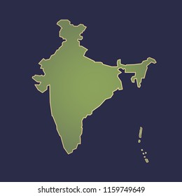 India Map Vector Stock Vector (Royalty Free) 1159749649 | Shutterstock