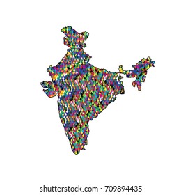 India Map Vector Art Stock Vector (Royalty Free) 709894435 | Shutterstock