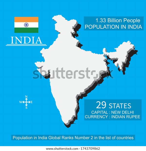 India Map Vector Details India Population Stock Vector (Royalty Free ...