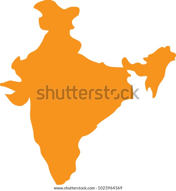 India Map Vector On Orange Color: Vector có sẵn (miễn phí bản quyền ...