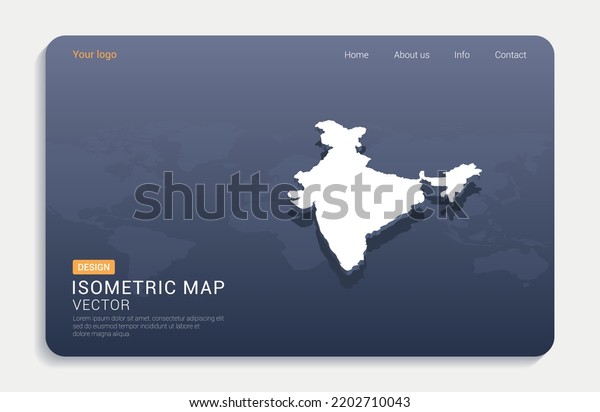 India Map White On Blue Background Stock Vector (Royalty Free ...