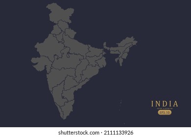 798 India map gold Images, Stock Photos & Vectors | Shutterstock