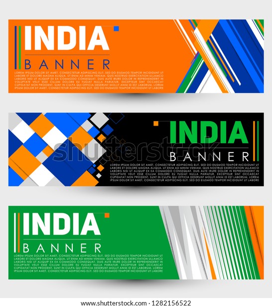 India Modern Banner Template Vector Set Stock Vector (Royalty Free ...