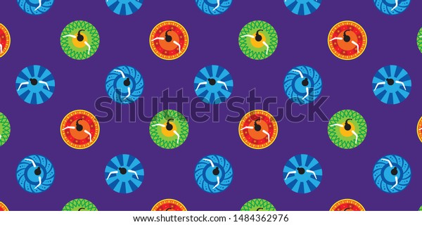 India Navratri Garba Dance Top View Stock Vector (Royalty Free) 1484362976