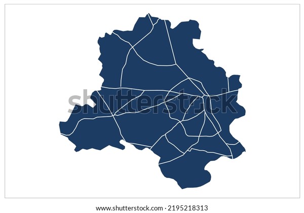 India New Delhi Map Vector Illustration Stock Vector (Royalty Free ...