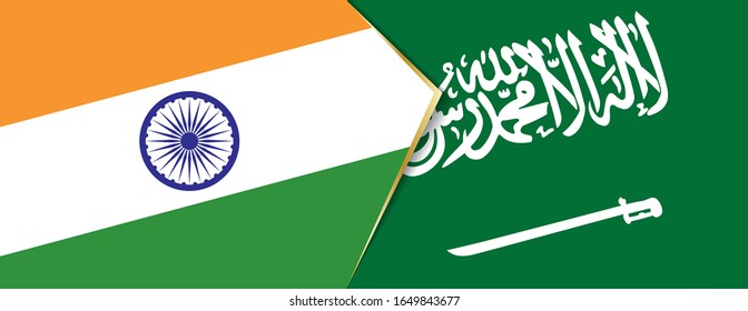 India Saudi Arabia Flags Two Vector Stock Vector (Royalty Free ...