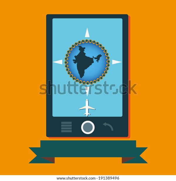 India Travel App Stock Vector (Royalty Free) 191389496 | Shutterstock