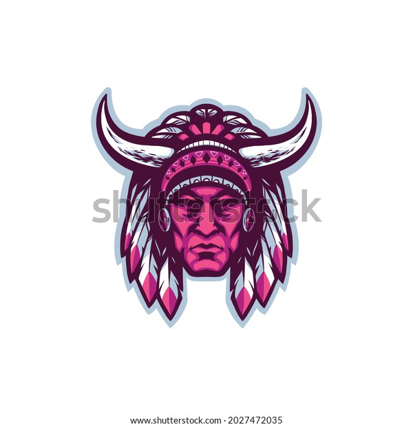 Indian Apache Head Mascot Illustration Stock Vector (Royalty Free ...