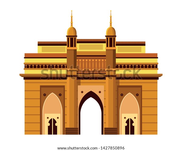 Indian Building Monuments Charminar Icon Cartoon Stock Vector (Royalty ...