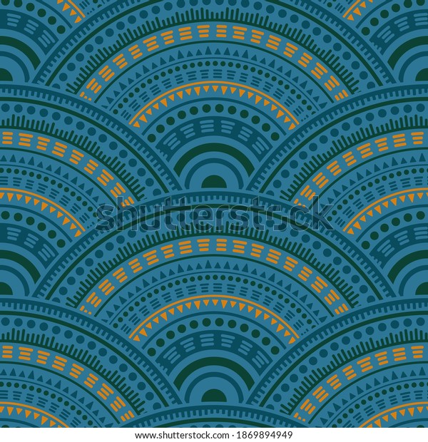 Indian Circular Shapes Carpet Design Vector Stock Vector (Royalty Free ...