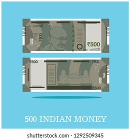 Graphical Representation New Rs 500 Indian Stock Vector (Royalty Free ...