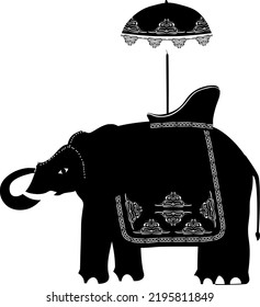 Indian Elephant Wedding Element Invitation Card Stock Vector (Royalty ...