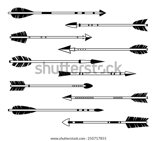 Indian Ethnic Arrows Set Stock Vector (Royalty Free) 250717855 ...