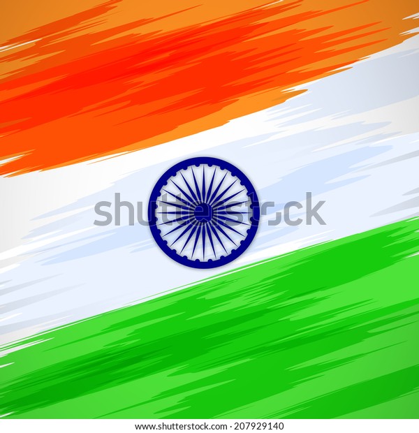 Indian Flag Background Abstract India Independence Stok Vektör ...