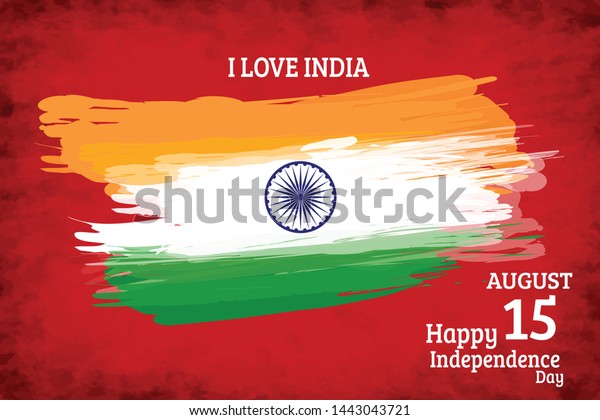 Indian Flag Independence Day August 15th Stock Vector (Royalty Free ...