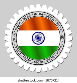 Indian Flag Label Stock Vector (Royalty Free) 58707214 | Shutterstock